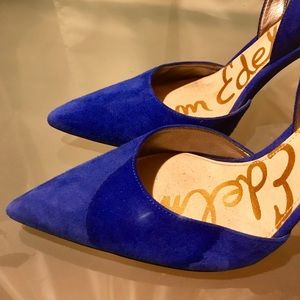 Sam Edelman | Shoes | Blue Suede Heels | Poshmark